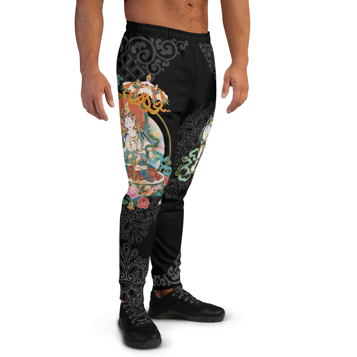 Design Jogger Pants - White Tara Thangka Men's Joggers | Cosmovisions ...