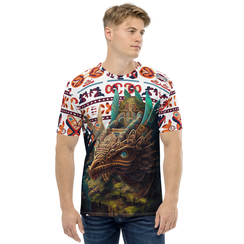 Design T-Shirt - Quetzalcoatl Aztec Men's t-shirt | Cosmovisions ...