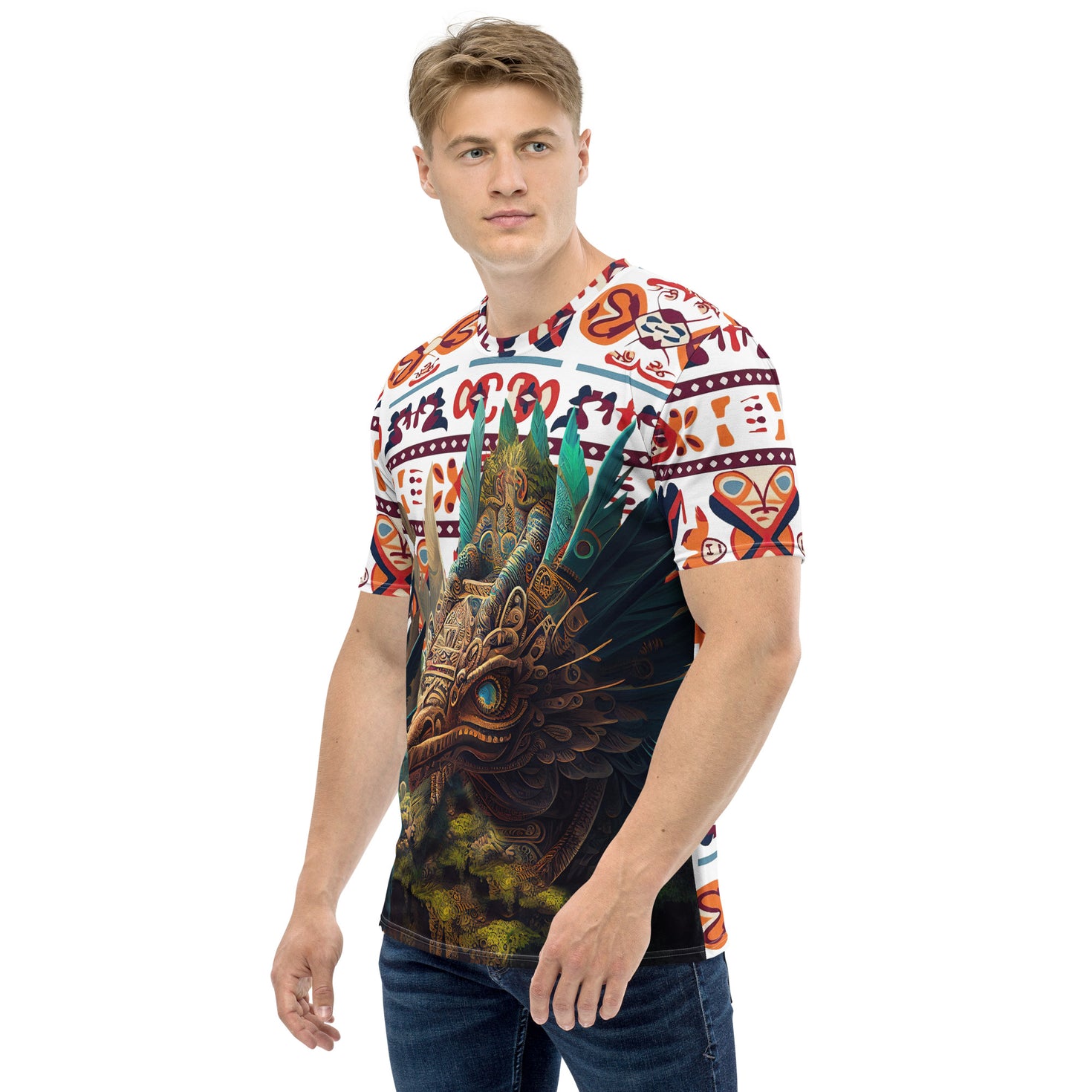 Design T-Shirt - Quetzalcoatl Aztec Men's t-shirt | Cosmovisions ...